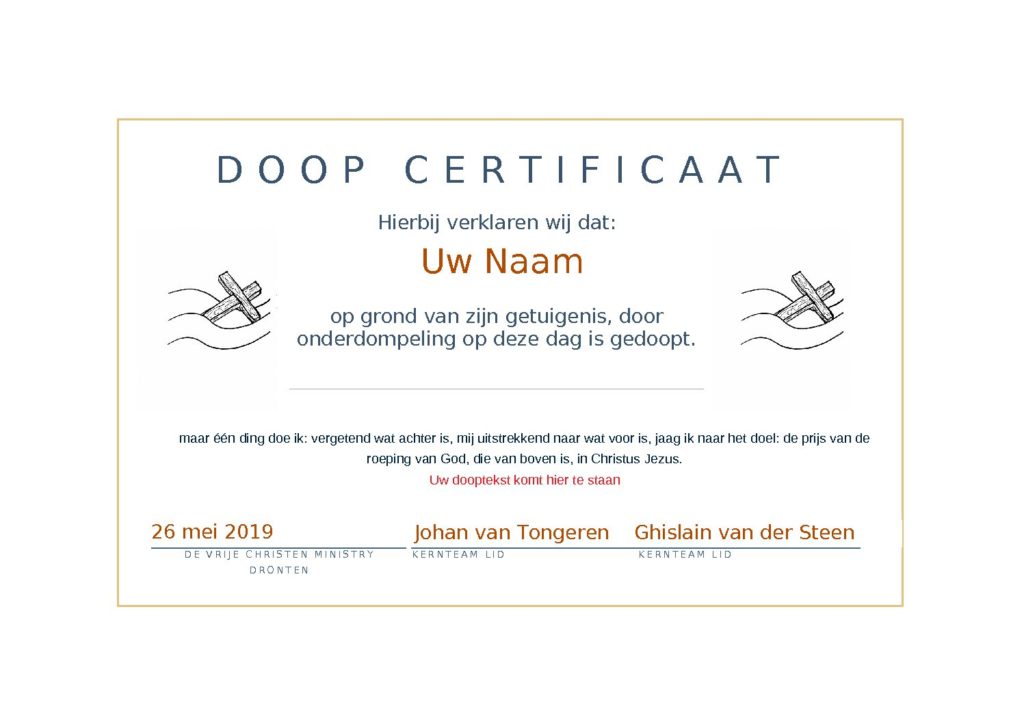 Praktisch – Doop Ministry